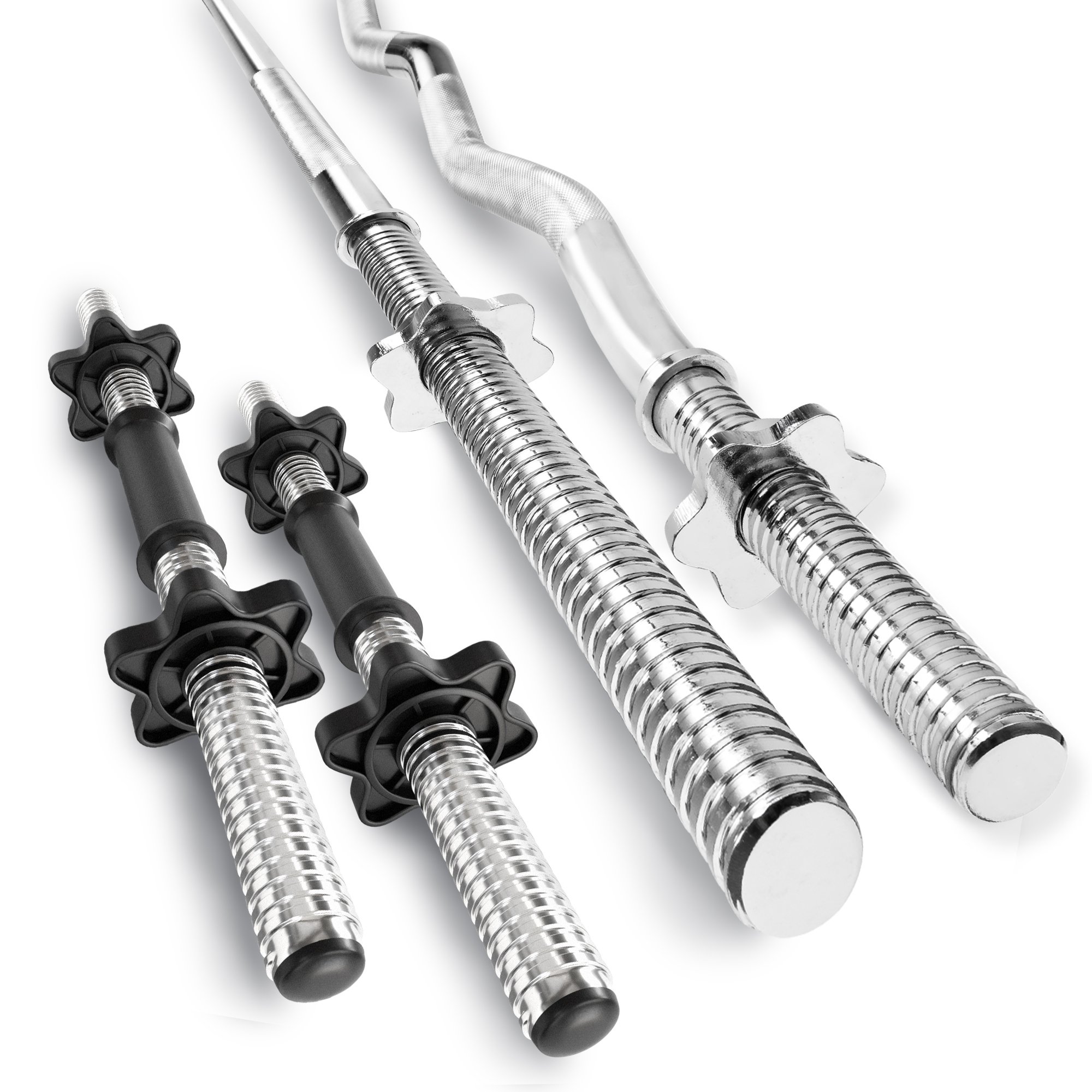 Hop-Sport.com | Barbell Set PREMIUM 45kg + Curl Bar + 167cm Barbell ...