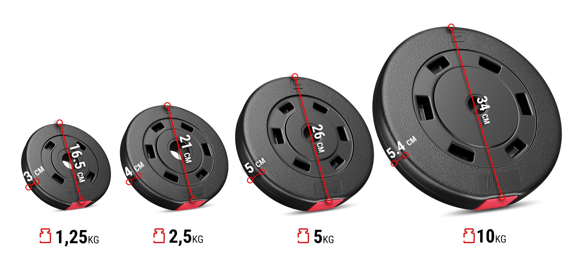 Hop-Sport.com | Barbell Set PREMIUM 69 kg - Weight Sets